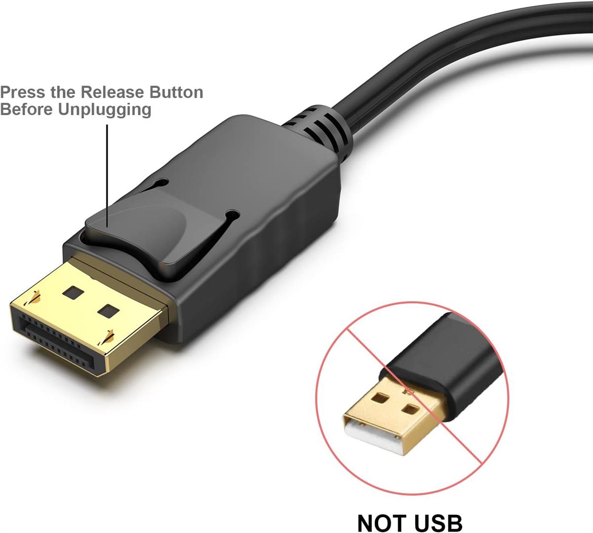BENFEI 4K DisplayPort to HDMI Adapter, Uni-Directional DP 1.2 Computer ...