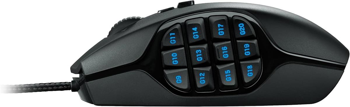 Logitech G600 MMO Gaming Mouse, RGB Backlit, 20 Programmable Buttons ...