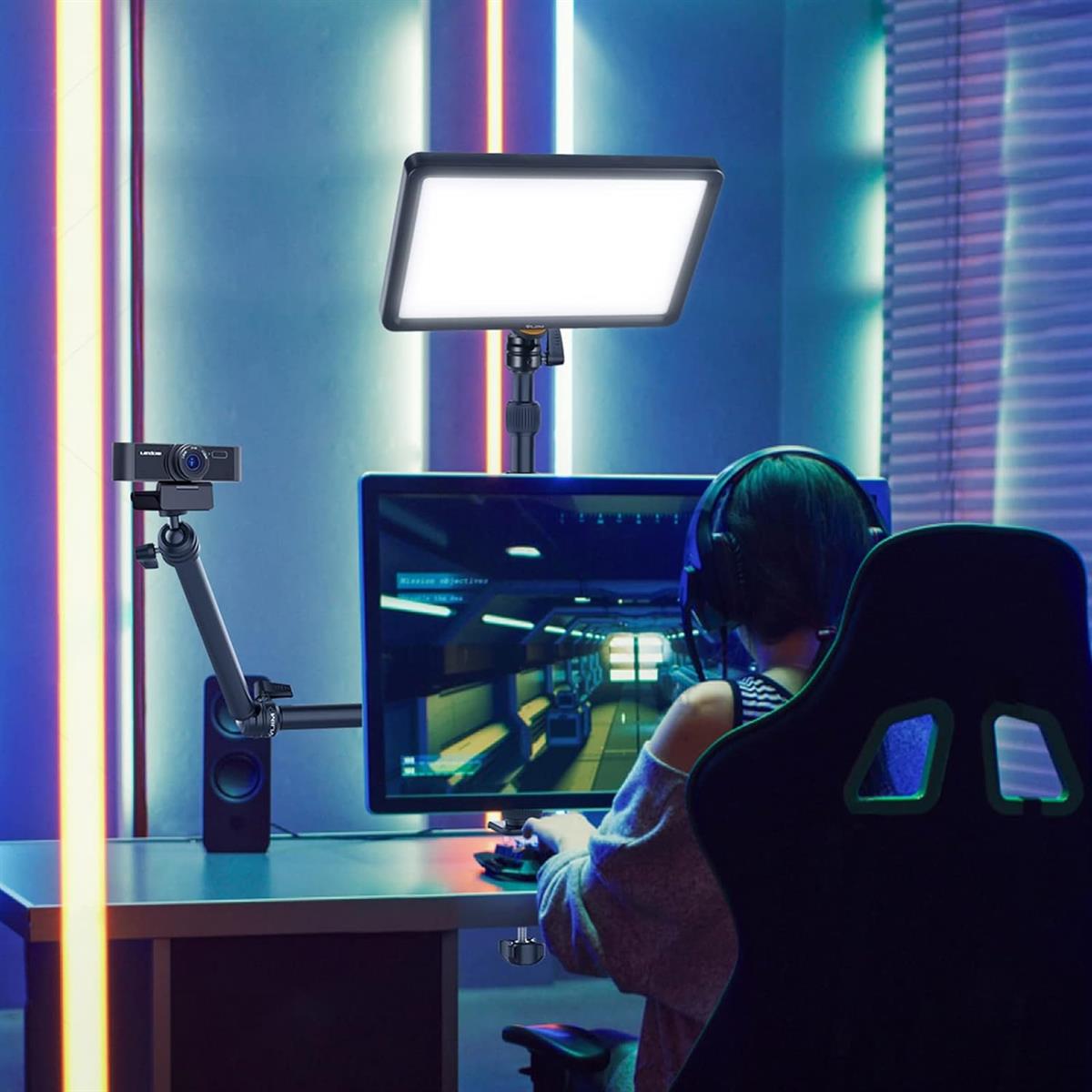 PICTRON LS11 Camera Mount Desk Stand with Auxiliary Holding Arm ...