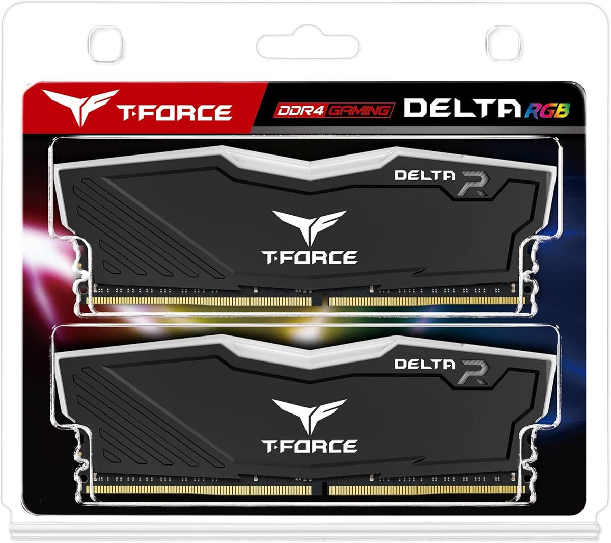 TEAMGROUP T-Force Delta RGB DDR4 16GB (2x8GB) 3600MHz (PC4-28800) CL18 Desktop Gaming Memory ...
