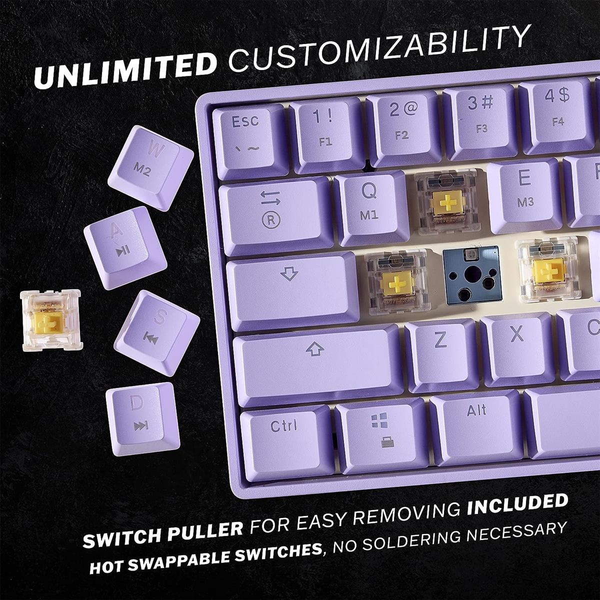 HK GAMING GK61 Mechanical Gaming Keyboard - 61 Keys Multi Color RGB ...