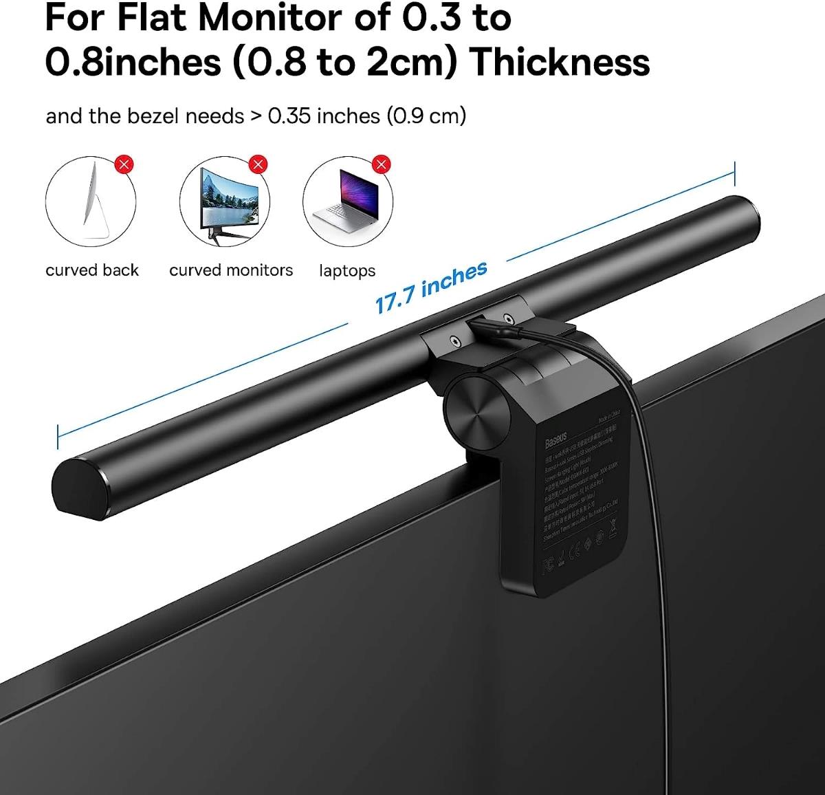 Baseus Monitor Light Bar Monitor Lamp with Touch Control, Dimmable ...