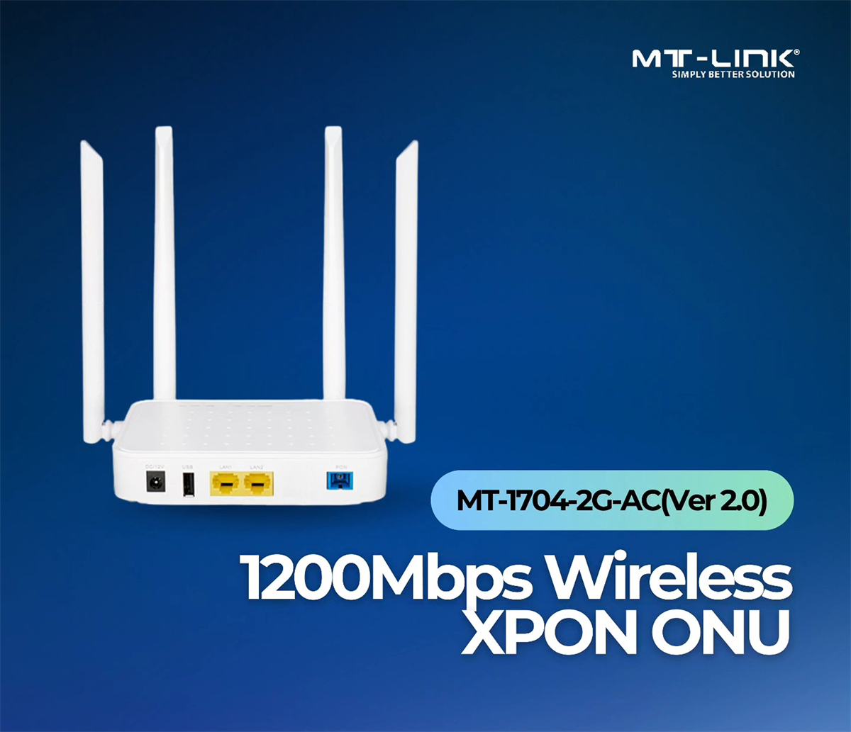 MT-1704-2G-AC | AC1200Mbps MU-MIMO Wireless XPON ONU in Pakistan for Rs. 7500.00 | COMPUTER CARE