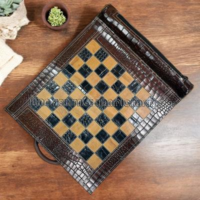 Premium Leather Chess Set - Luxury Craftsmanship | USA Shipping