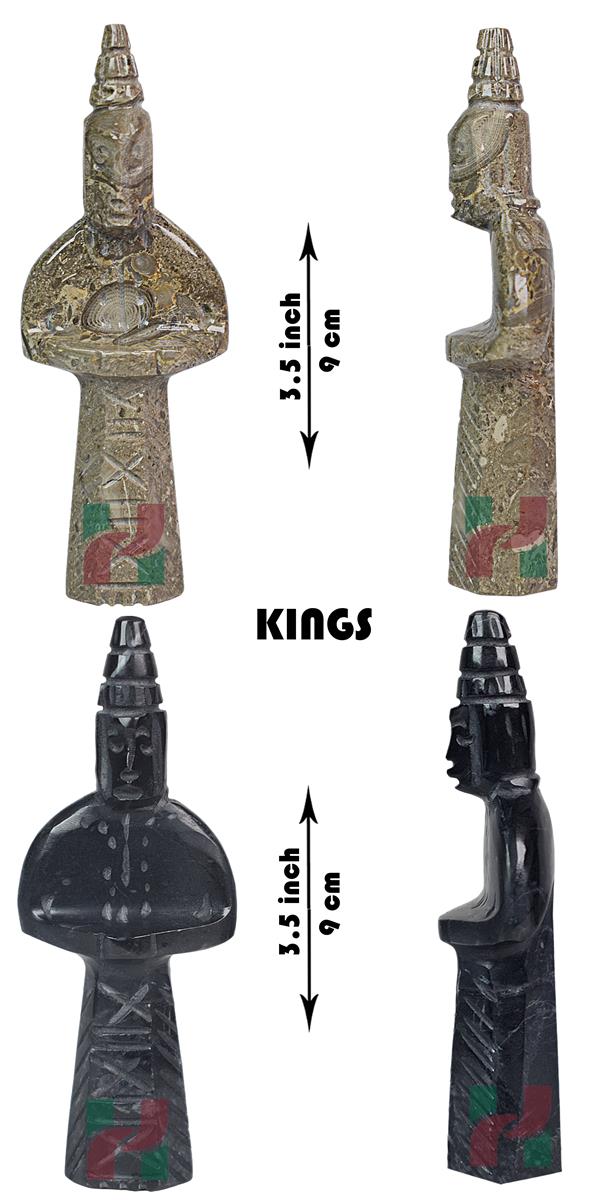Jet Black and Oceanic Royal Bishop Series Chess Pieces - Luxurious ...