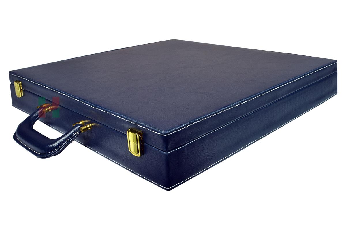 Navy Blue PU Leather Storage Box for Chess Set - Elegant & Durable ...