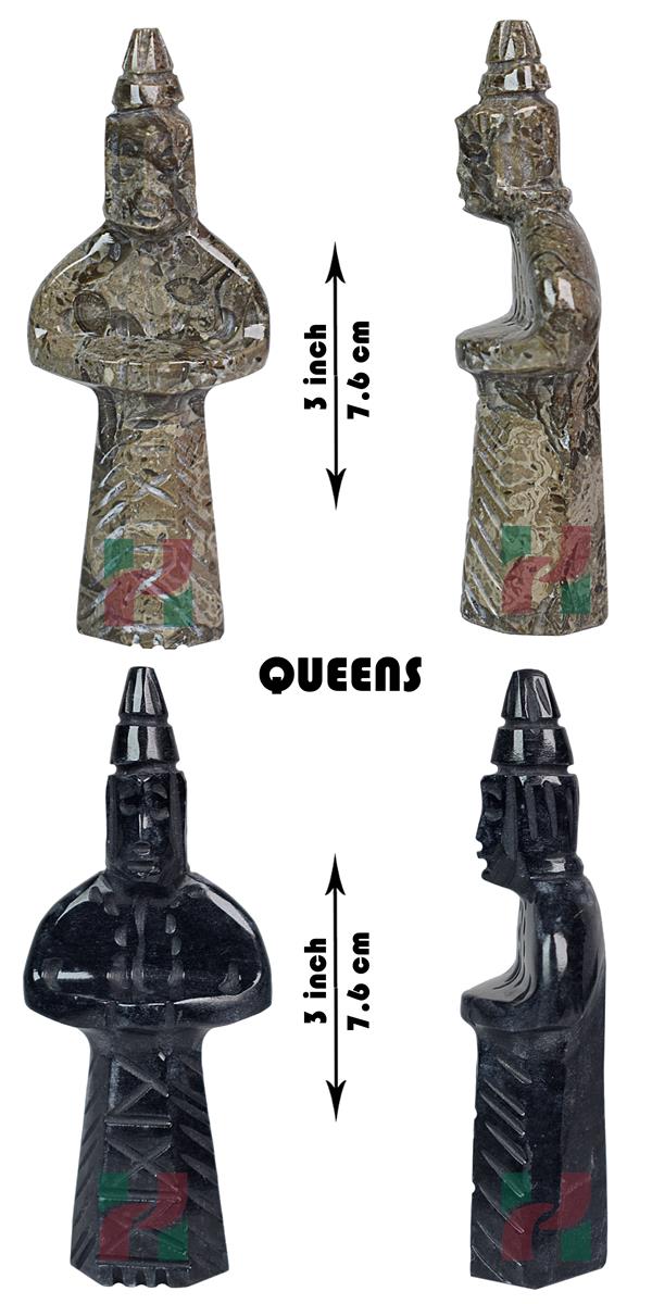 Jet Black and Oceanic Royal Bishop Series Chess Pieces - Luxurious ...