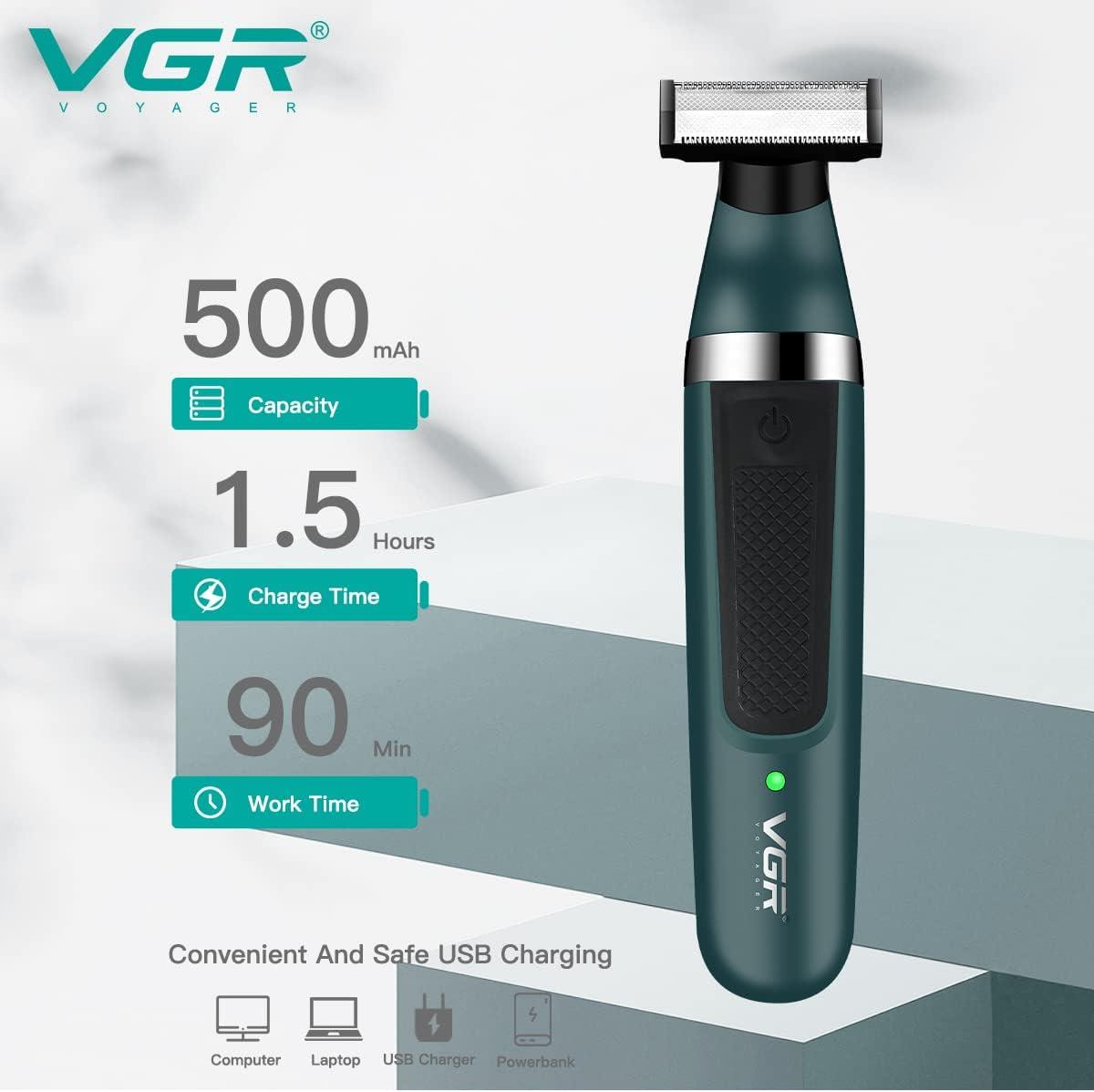 VGR V‑393 Washable Double‑Sided Hybrid Shaver – Foil & Twin Blade Head ...