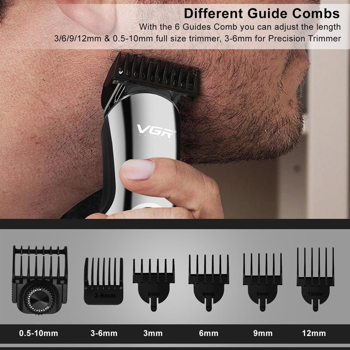 VGR V-107 Professional 11in1 IPX6 Washable Grooming Kit Trimmer for Men, 150 min Runtime