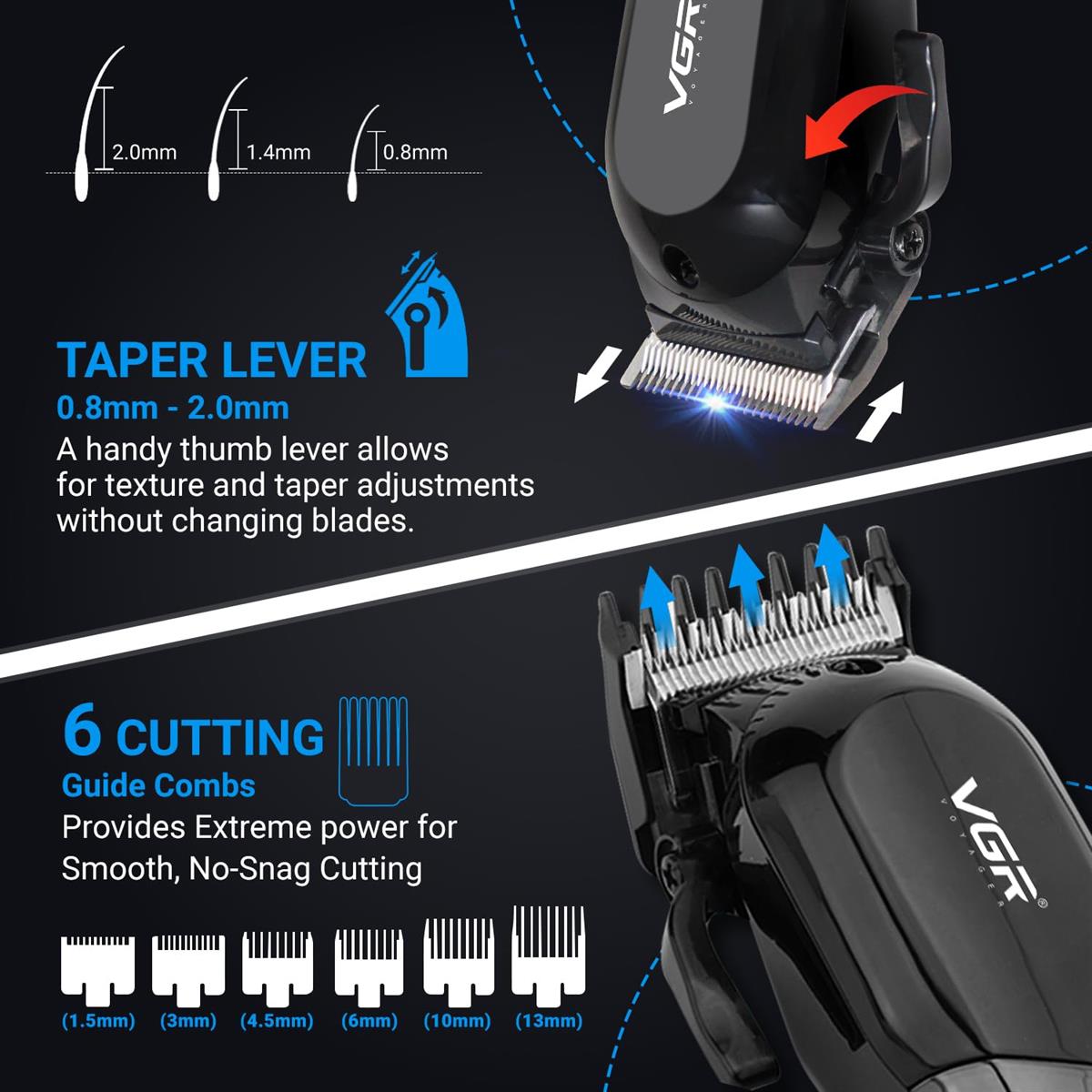 VGR VL-118 Limited Edition Professional Corded & Cordless Hair Clipper ...