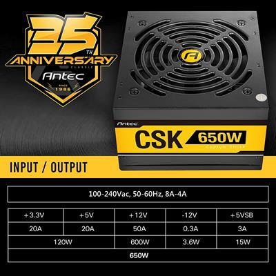 ANTEC CSK 650 80+ Bronze Certified 650W Power Supply Module Price in ...