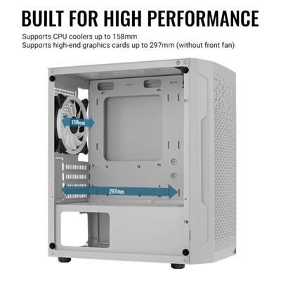 Aerocool Trinity Mini White Micro ATX Mini Tower Case (3X FRGB Fans ...