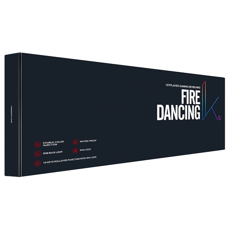 1stPlayer Fire Dancing K5 (Black) Membrane Gaming Keyboard