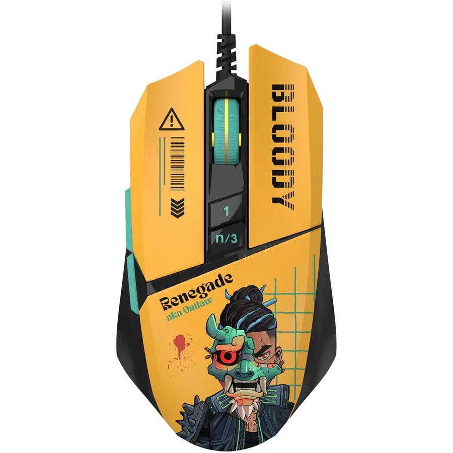 A4Tech Bloody W63 Max Renegade RGB Gaming Mouse, 12000 CPI, 8000 FPS ...