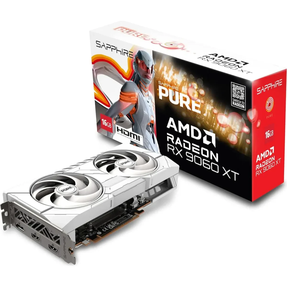 Sapphire Pure AMD Radeon RX 9060 XT Gaming OC Graphics Card, 16GB 128 ...