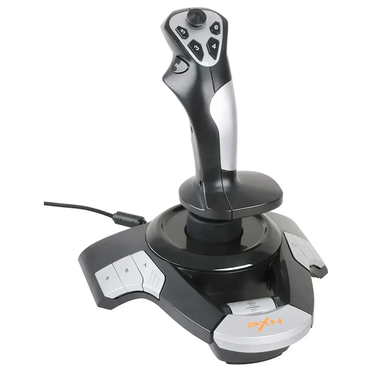 PXN F16 Wired Flight Stick Joystick, Vibration Function, 12 ...